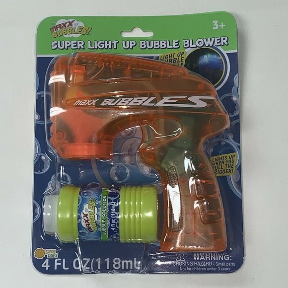 Toys | Super Light Up Bubble Blower Gun Orange Kids Outdoor Summer Toy ...